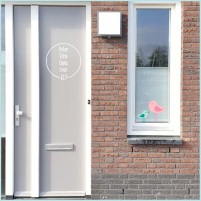 Voordeurstickers en naambordjes - Met naam en huisnummer